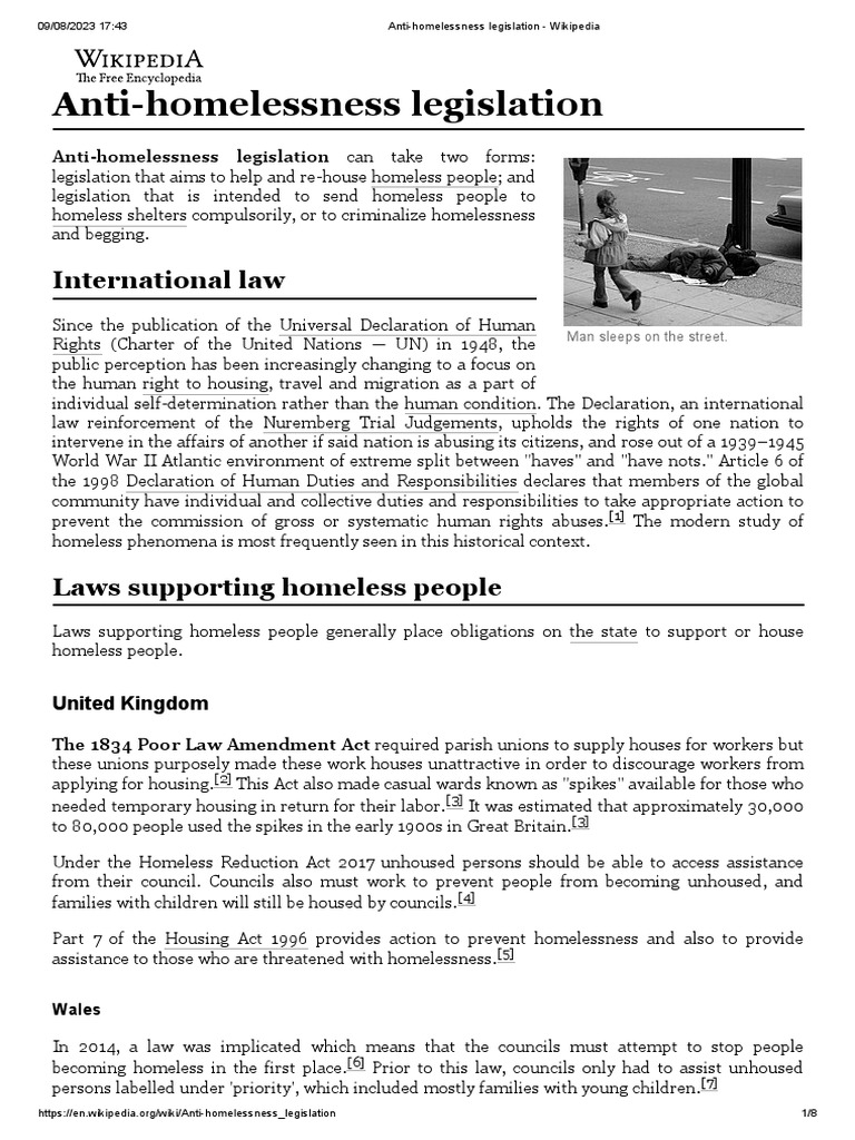Anti-Homelessness Legislation - Class Presentation 10/01/23 | PDF ...