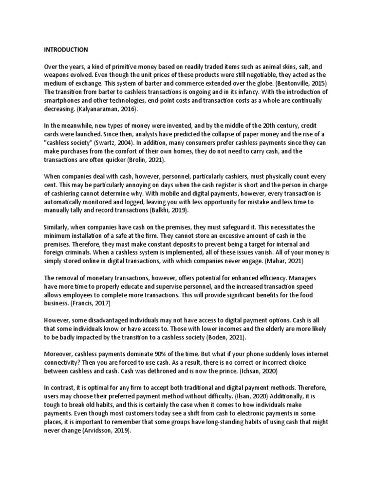 INTRODUCTION | PDF | Cash | Money