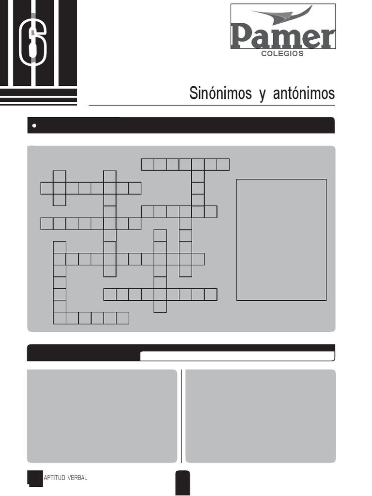 Sinónimos y Antónimos: Sigo Practicando | PDF