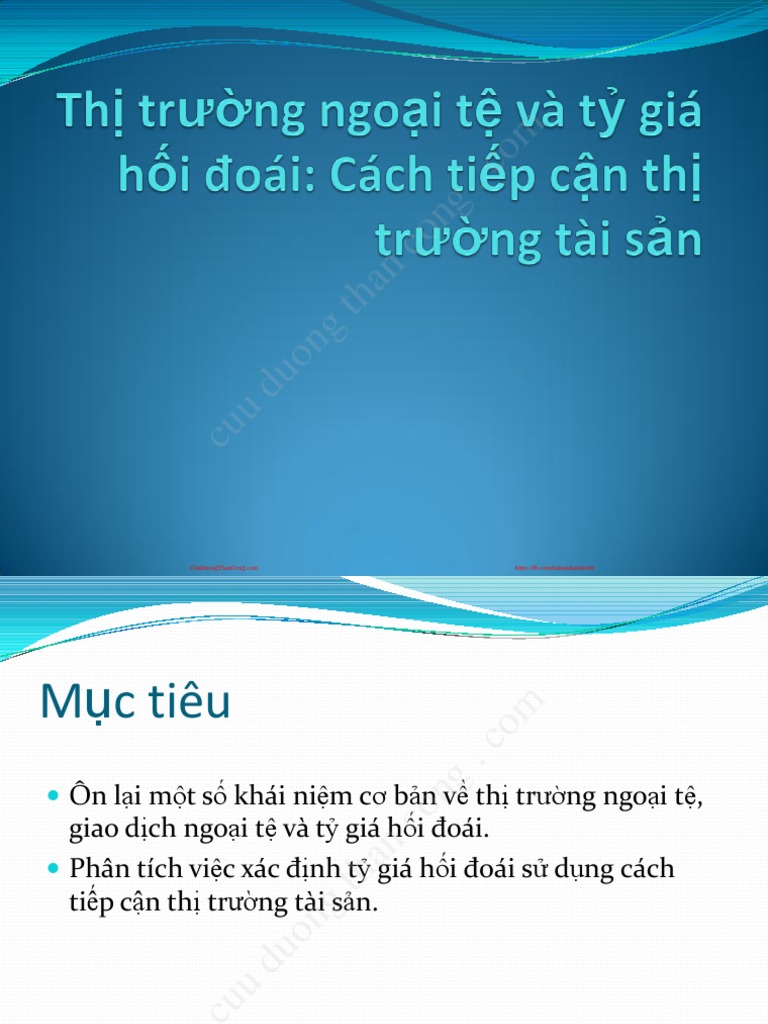 Tai Chinh Quoc Te Nguyen Tien Dung TCQT VN Ch2 Thi Truong Ngoai Te Va ...