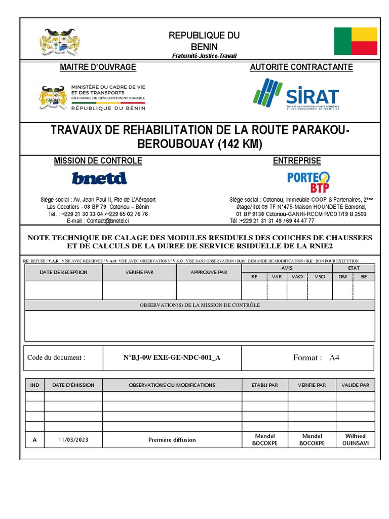 Cartouche Note 1 | PDF