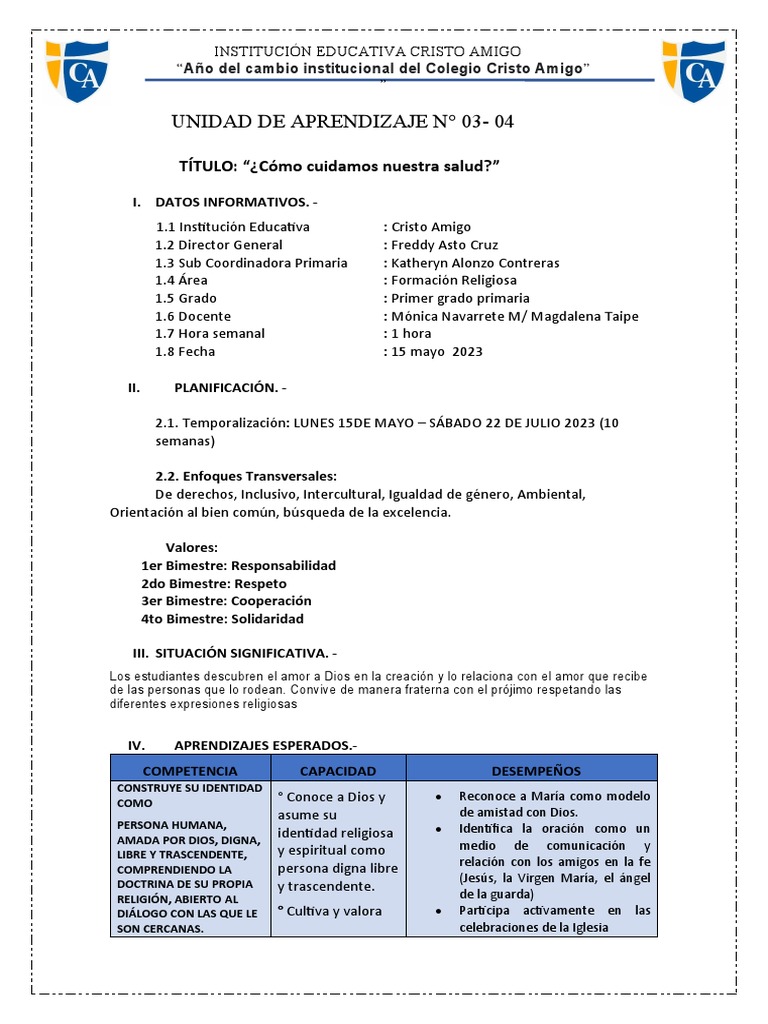 Unidad de Aprendizaje Ii Magdis | PDF