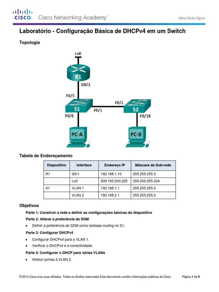 10.1.2.5 Lab - Configuring Basic DHCPv4 On A Switch | PDF | Comutador ... 10.1.2.5 Lab - Configuring Basic DHCPv4 On A Switch | PDF | Comutador ...
