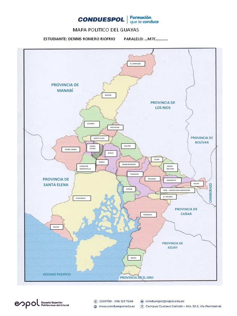 Mapa Politico Del Guayas | PDF