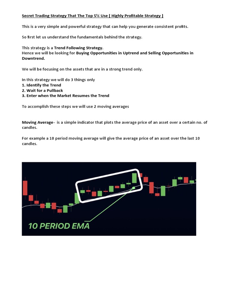 Secret Trading Strategy That The Top 5 | PDF | Moving Average | Order ...