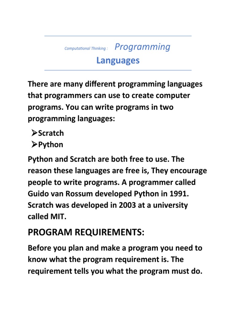 Computational Thinking | PDF