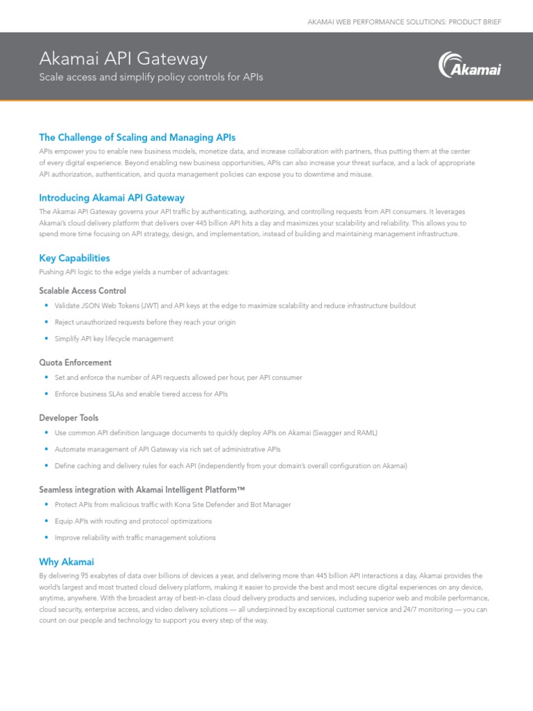 Akamai API Gateway | PDF | Mobile App | Cloud Computing