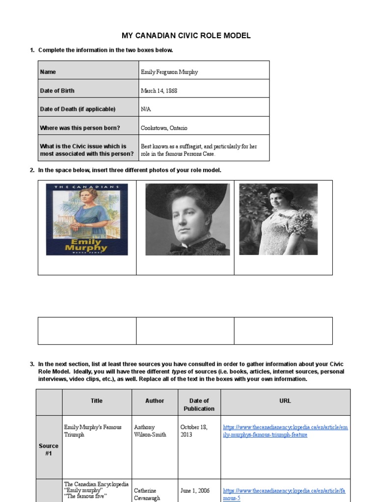 U1A4 - Civic Role Model | PDF