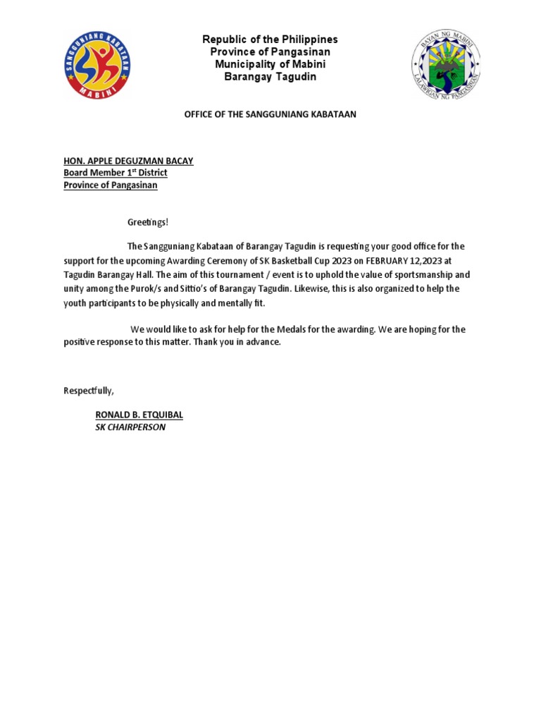 Request Letter For Board Member | PDF