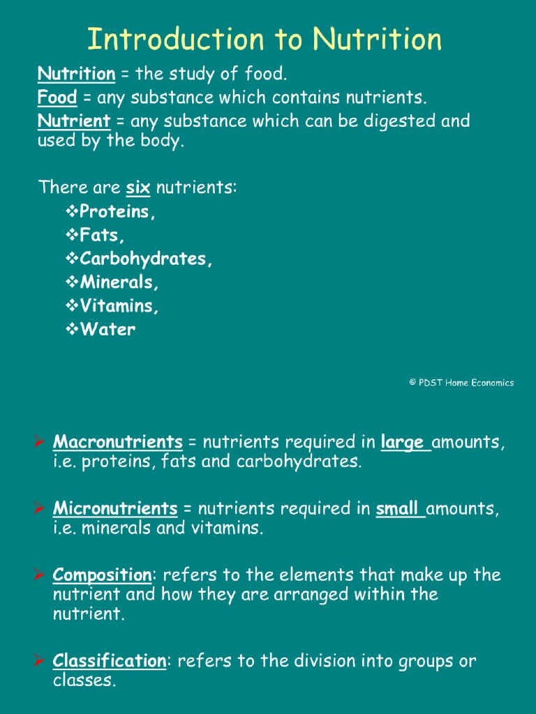 GNM Nursing 1st Year Notes - Unit-1Introduction-to-Nutrition | PDF