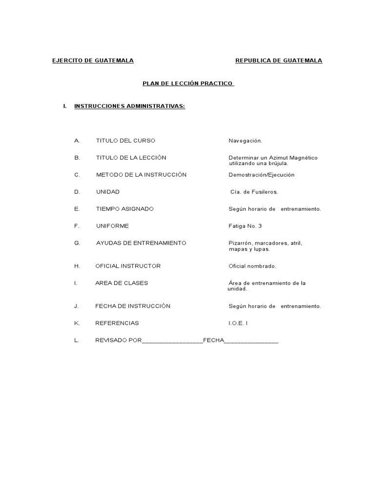 Determine Un Azimut Magnetico Utilizandouna Brujula | PDF | Evaluación ...