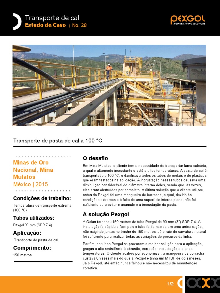 CS - 28 - Transporte de Lama Calcaria | PDF | Materiais | Engenharia Civil