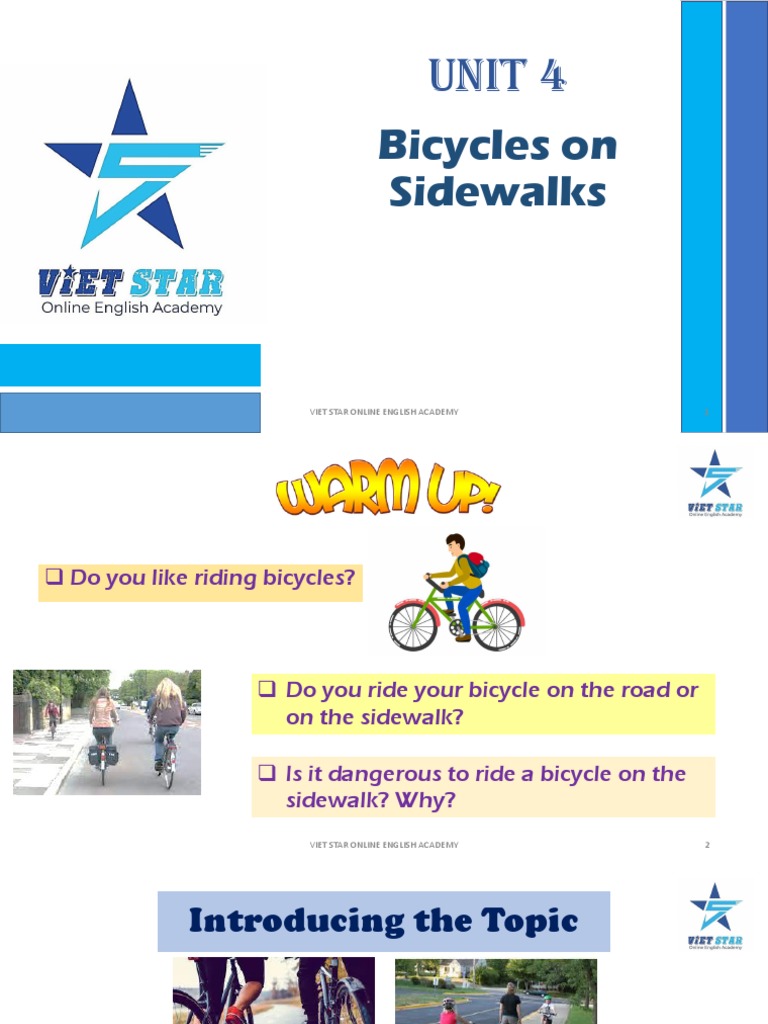 Unit 4 Bicycles On Sidewalks | PDF | Sidewalk | Cycling Infrastructure