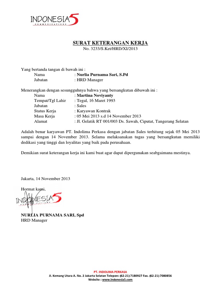 PAKLARING - PT. Indolima Perkasa 5 | PDF | Karier & Perkembangan