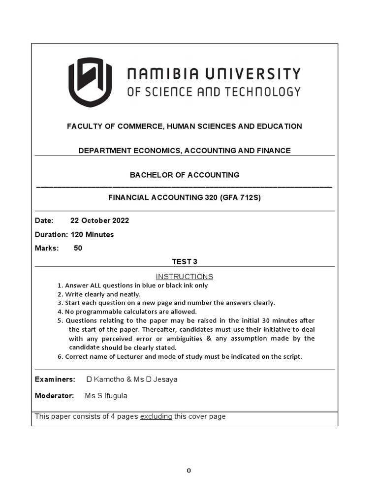 Financial Accounting Test 3 Overview | PDF