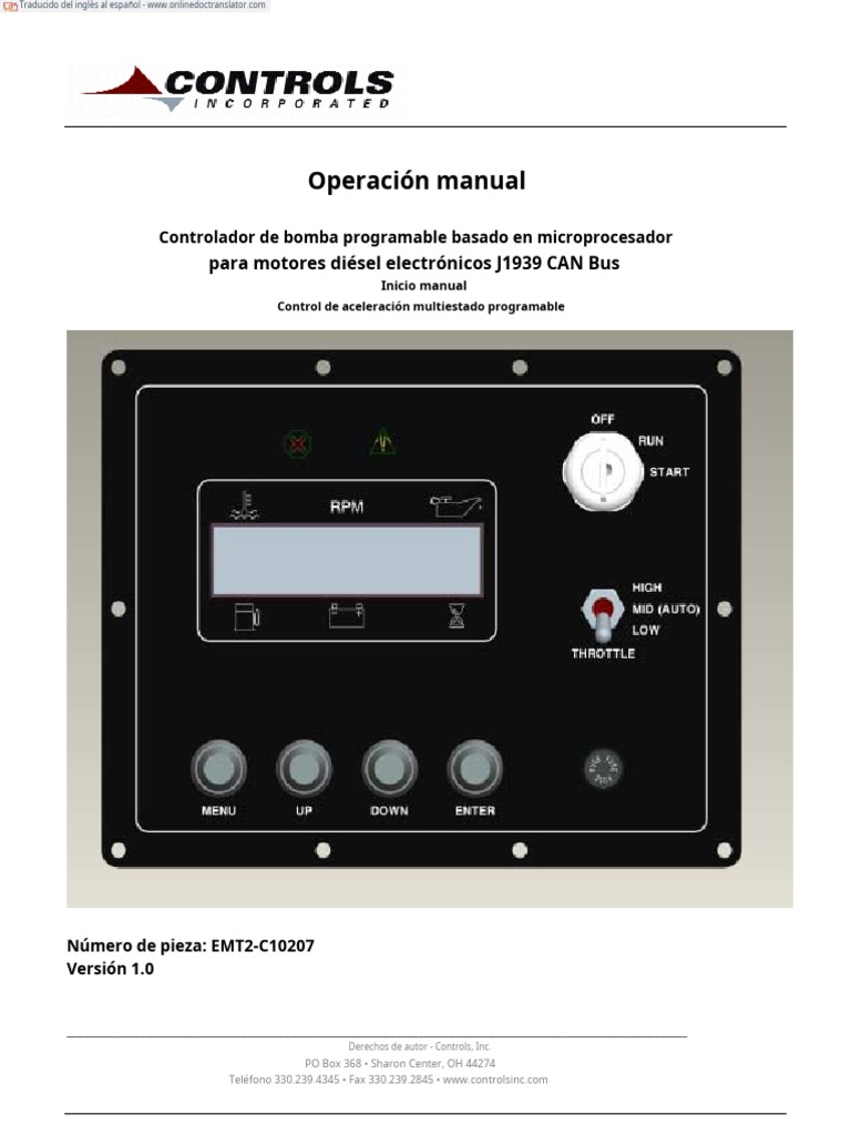 EMT2-C10207 (Rev 1) Olden - JD Controls - En.es | PDF | Inyección de ...