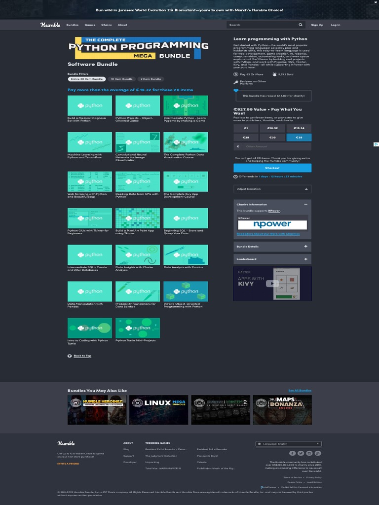 The Complete Python Programming MEGA Bundle | PDF | Python (Programming Language) | Computer Vision