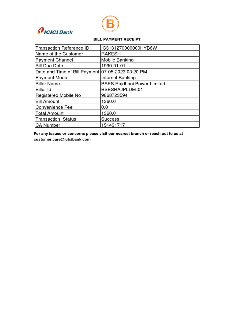 BBP Recipt Format | PDF