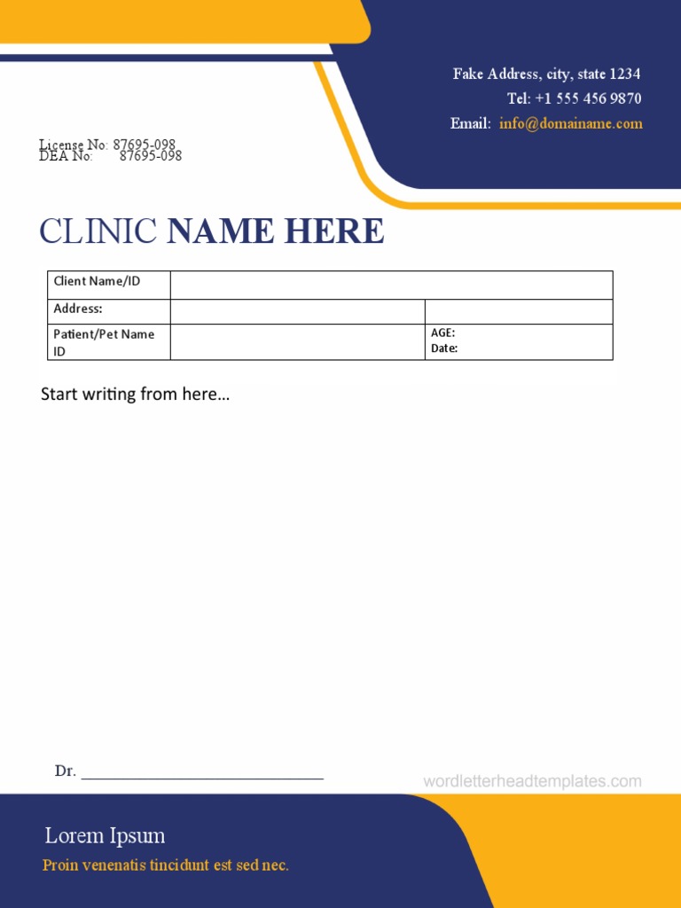 Veterinary Prescription Pad Template - 3 | PDF