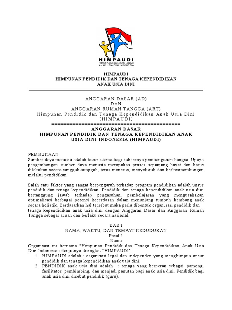 AD/ART HIMPAUDI: Struktur dan Tujuan | PDF | Karier & Perkembangan