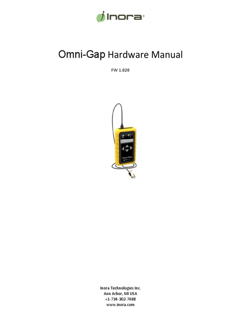 INORA Omni-Gap User Manual | PDF | Usb | Menu (Computing)