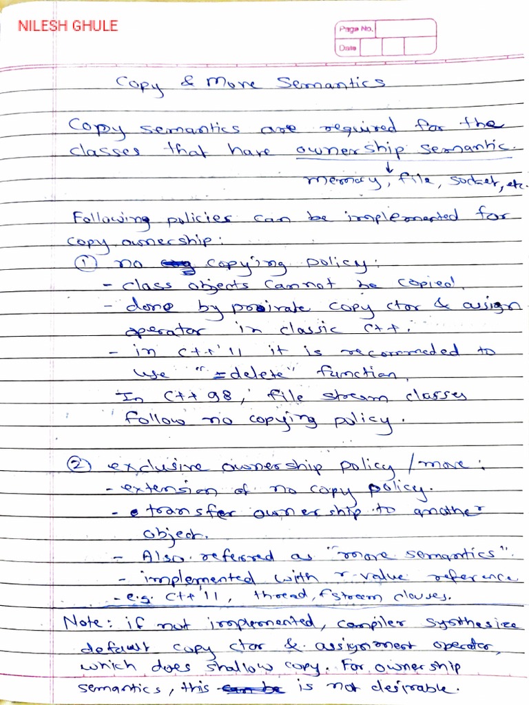 Modern C++ Notes by Nilesh Ghule | PDF