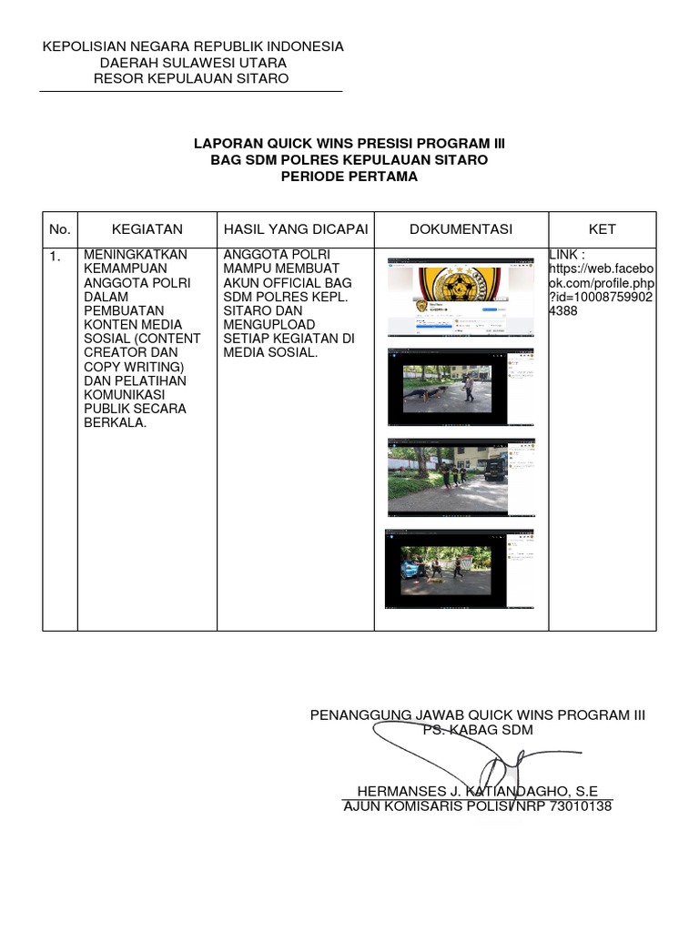 Laporan QW Program III | PDF