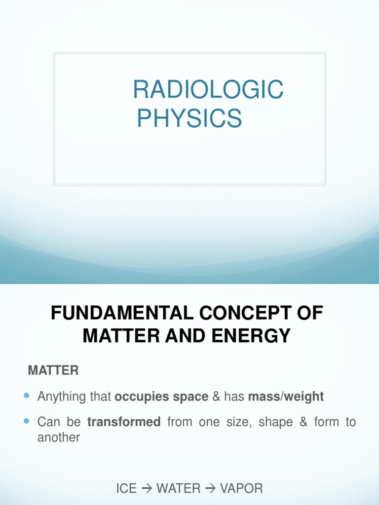 Radiation Physics 1lecture | PDF | Atoms | Radioactive Decay
