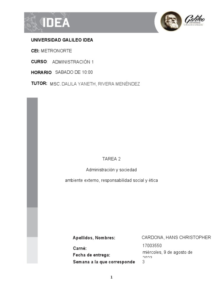 Tarea 2 Semana 3 | PDF | Business | Responsabilidad social corporativa