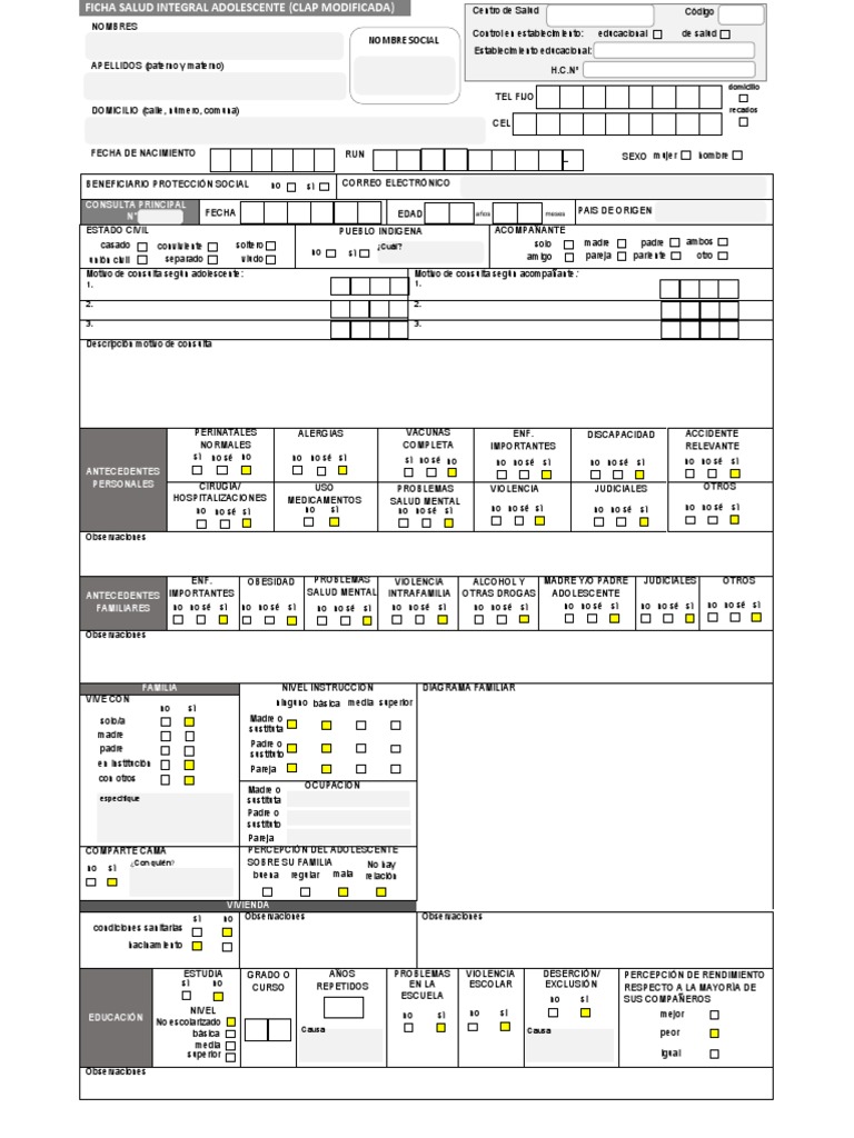 9.1 Ficha CLAP OPS IMPRESION | PDF | Control de la natalidad | Reproducción humana