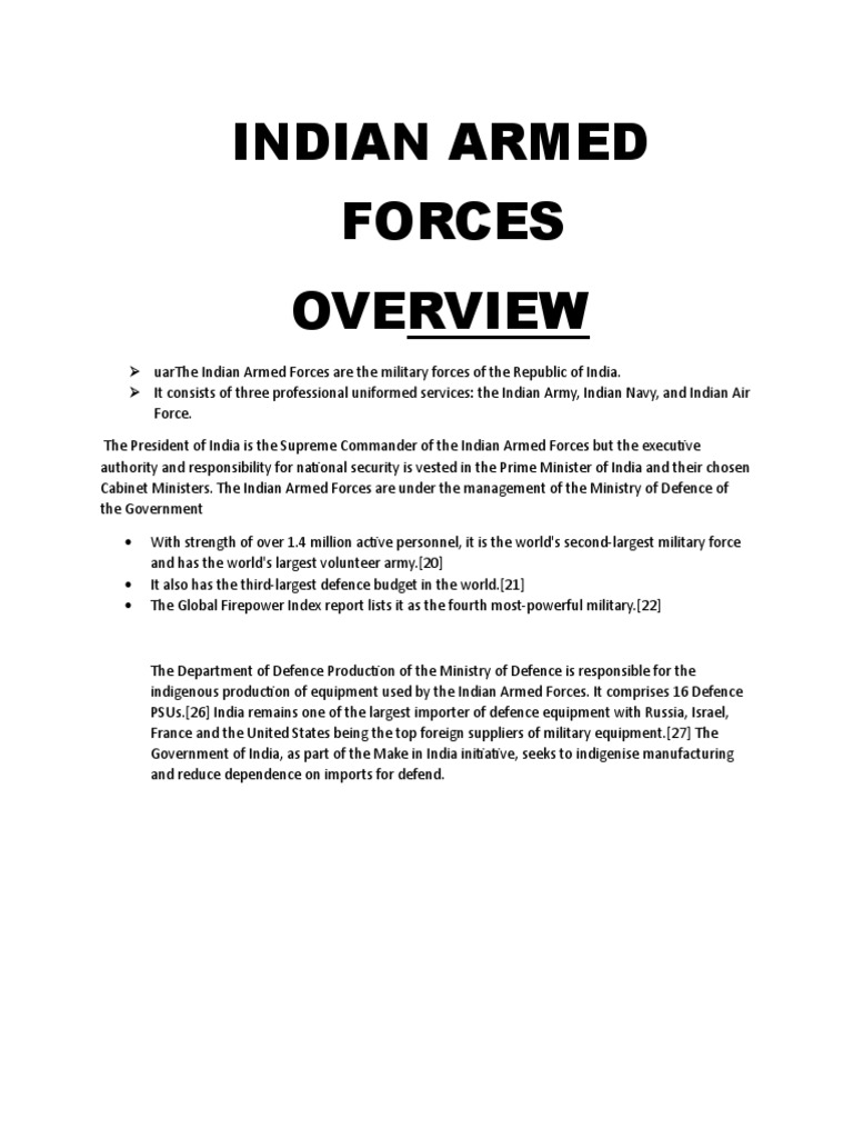 The Indian Armed Forces | PDF