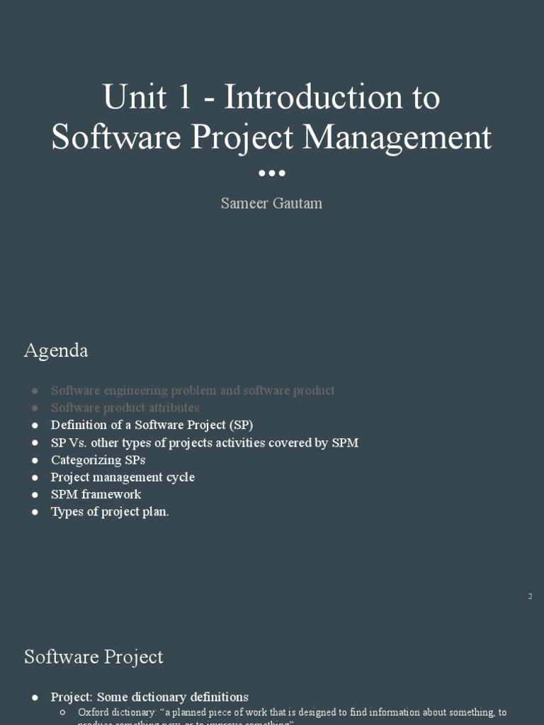 Unit 1 - Introduction To Software Project Management | PDF | Project ...