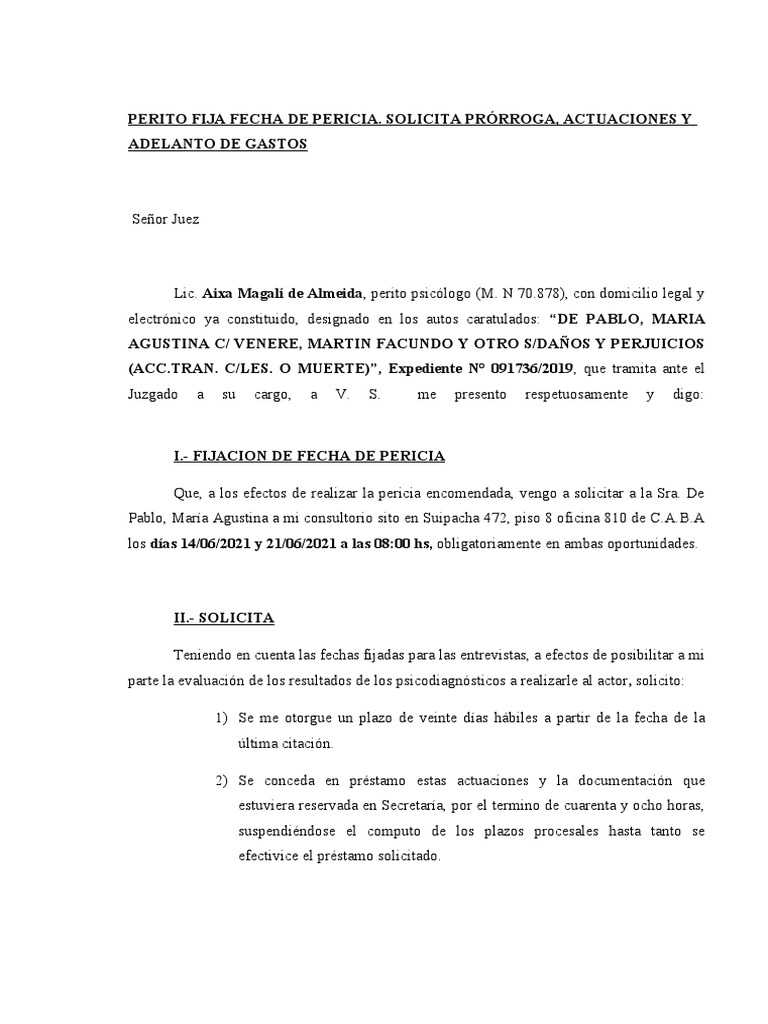 1-Modelo de Escrito - Citación | PDF
