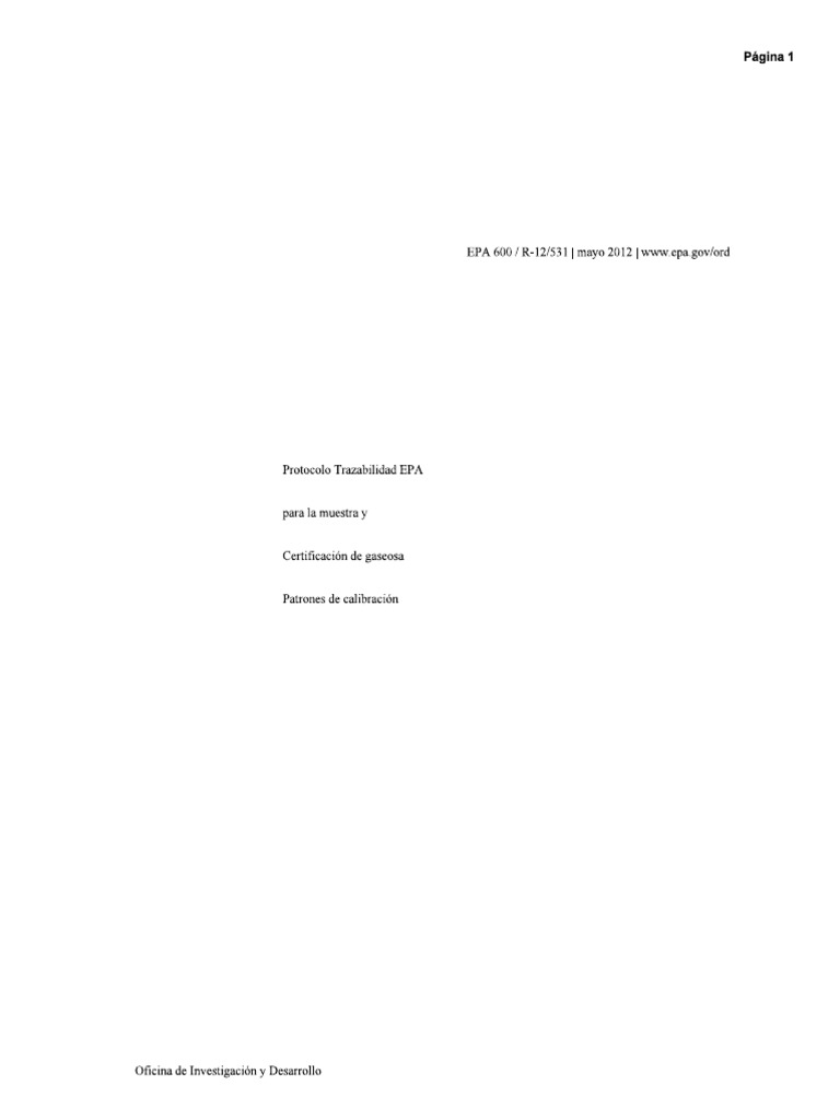 Gases Protocolo EPA-EPA600 R-12 531 (Traduccion) | PDF