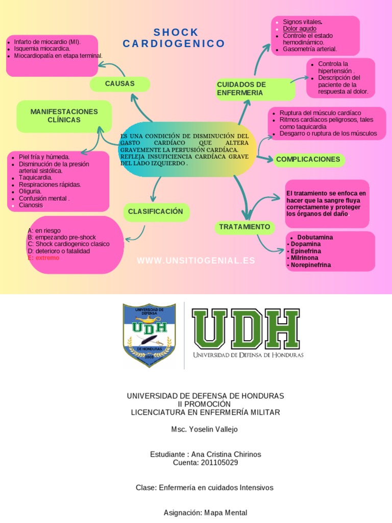 Shock CArdiogenico Mapa Mental Ana | PDF | Choque (circulatorio ...