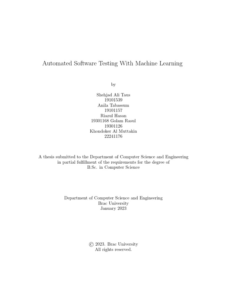 Automation Software Testing Using Ml Pdf Machine Learning Software Testing 4639
