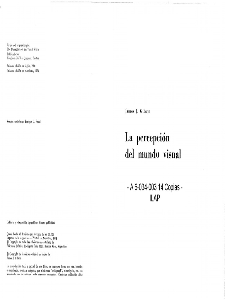 GIBSON La Percepcion Del Mundo Visual Cap. 3 | PDF