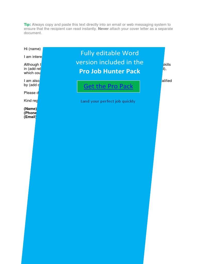 No Experience Cover Letter | PDF