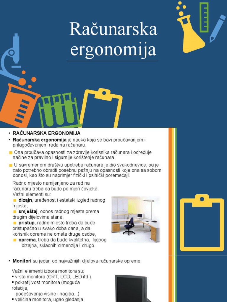 Računarska Ergonomija | PDF