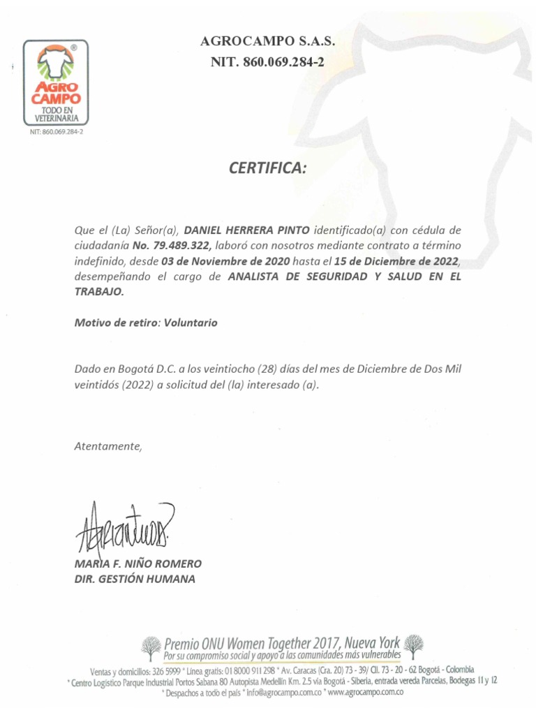 Cert Agro 2022 | PDF