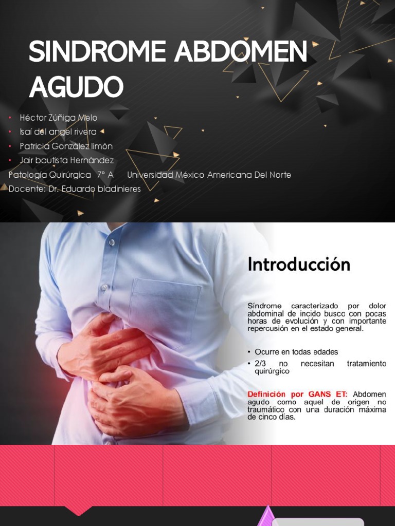 Sindrome Abdomen Agudo | PDF | Abdomen | Dolor