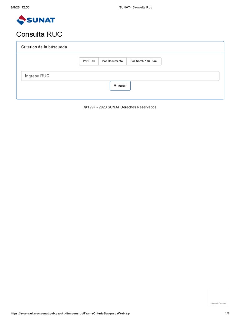 SUNAT - Consulta Ruc | PDF