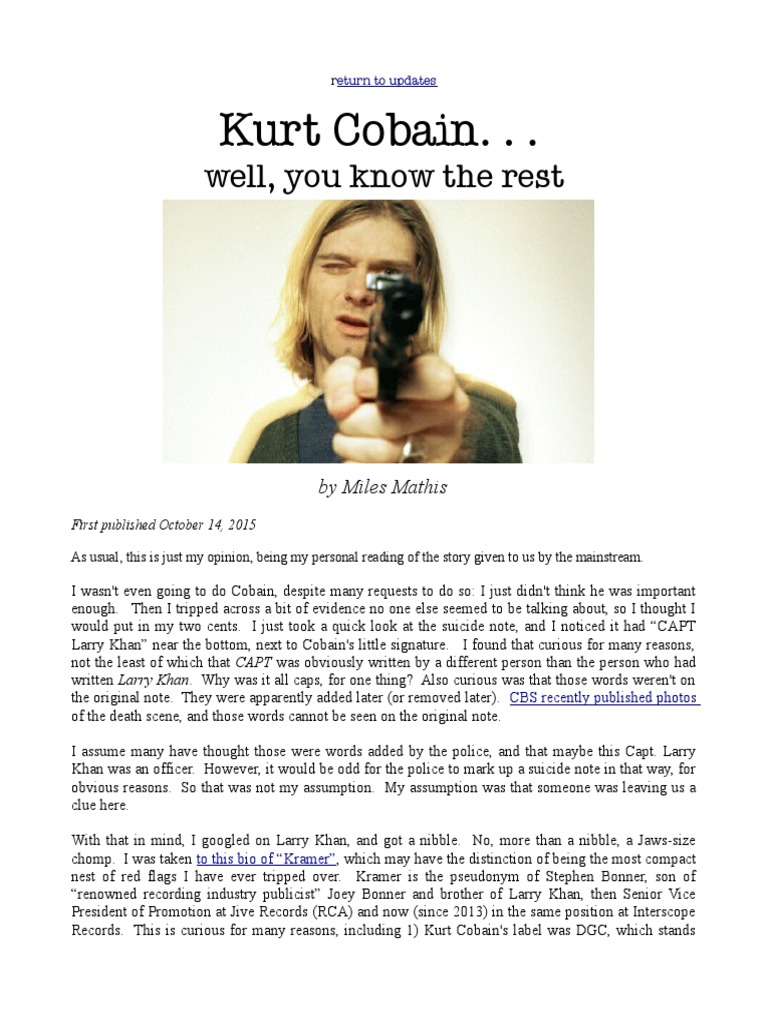 Cobain | PDF | Mystery, Thriller & Crime Fiction