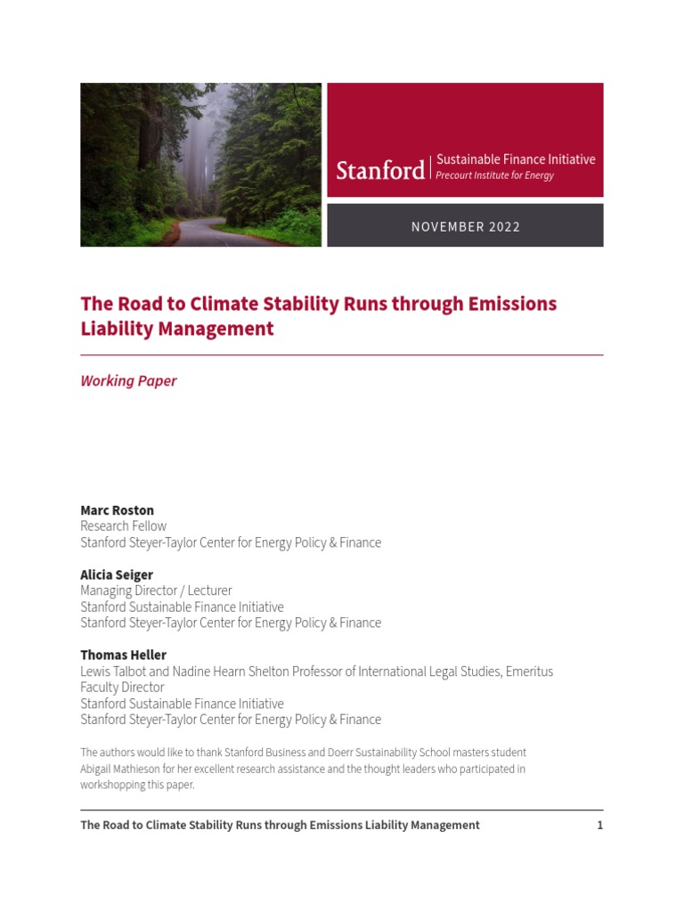 The Road To Climate Stability Runs Through Emissions Liability ...