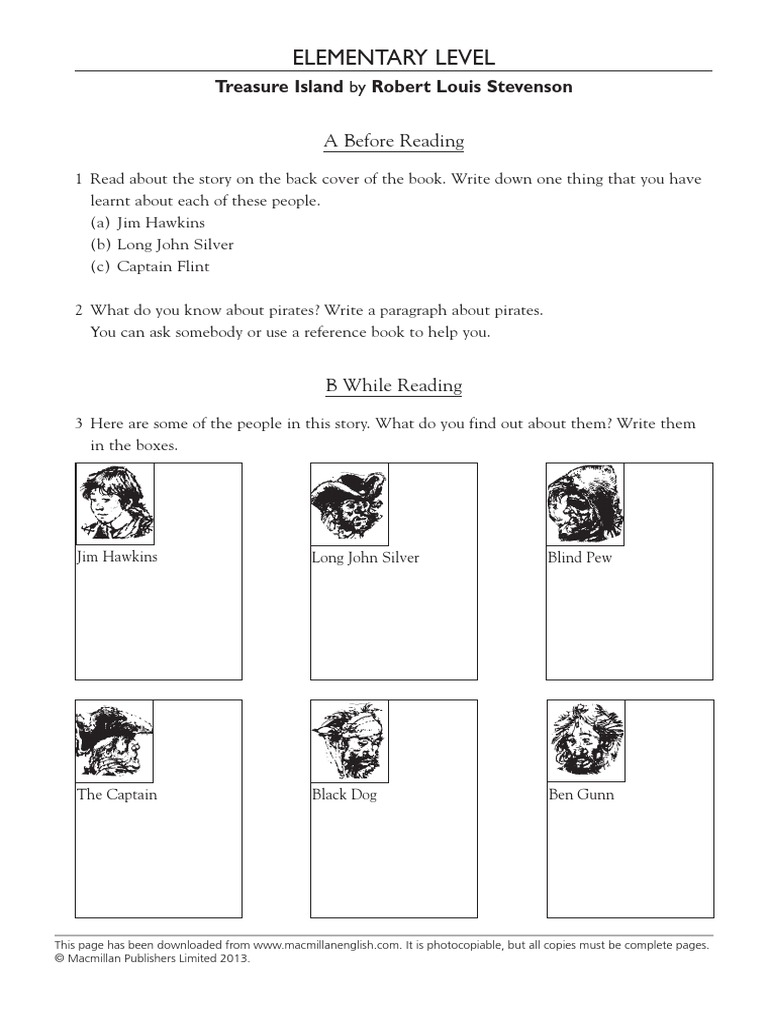 Treasure Island Worksheet Activities | PDF | Treasure Island | British ...