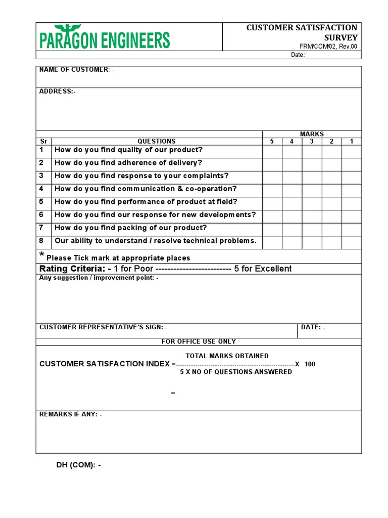 Customer Satisfaction Report | PDF