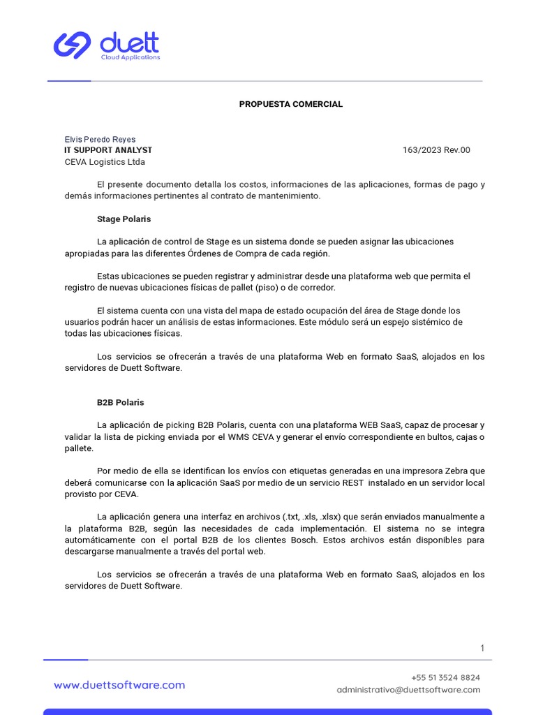 163 - 2023 - CEVA Propuesta Comercial Soporte Chile - Julio | PDF ...