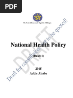 Ethiopian National Health Policy PDF | PDF | Ethiopia | Health Policy