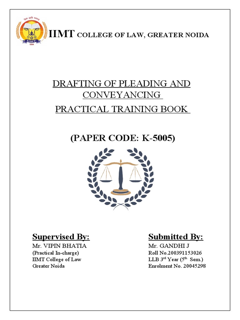 PLEADING DRAFTING Practical | PDF | Conveyancing | Deed PLEADING DRAFTING Practical | PDF | Conveyancing | Deed