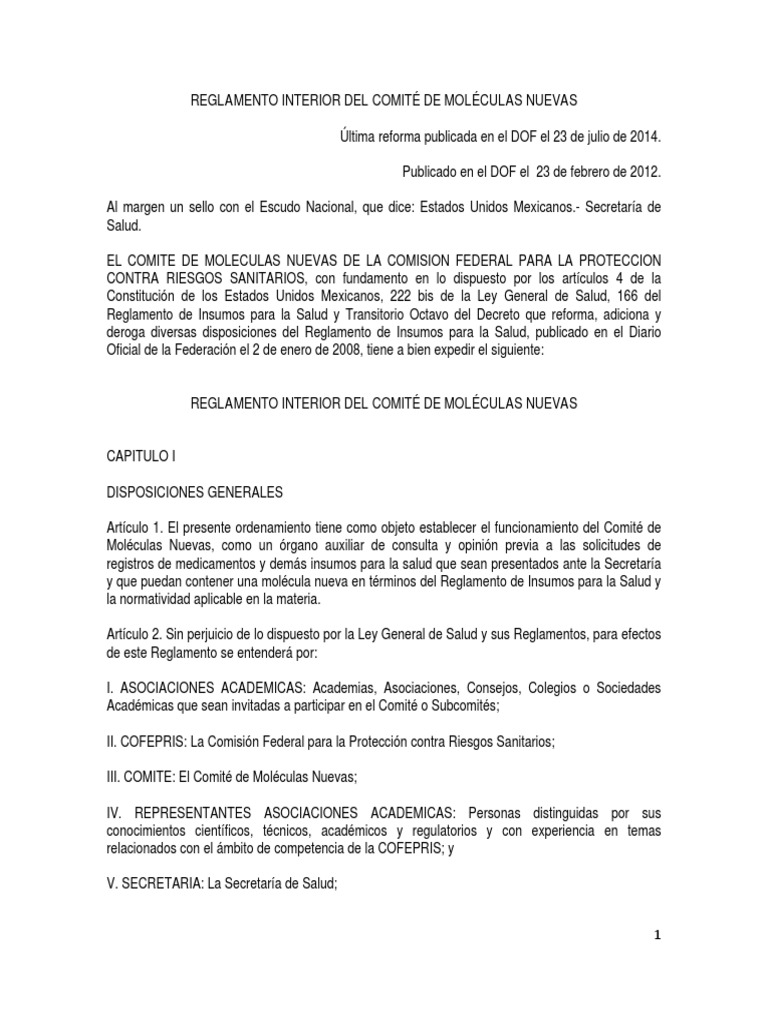 Reglamento Interior de CMN | PDF | Gobierno